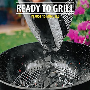 FOGO Premium Hardwood Lump Charcoal, Natural, Medium and Small Sized Lump Charcoal for Grilling and Smoking, Restaurant Quality, 17.6 Pound Bag, 2-Pack