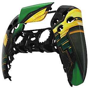 eXtremeRate Armor of Ragnarok Touchpad Front Top Shell Compatible with ps5 Controller BDM-010 BDM-020, DIY Replacement Shell Custom Touch Pad Cover Faceplate Compatible with ps5 Controller