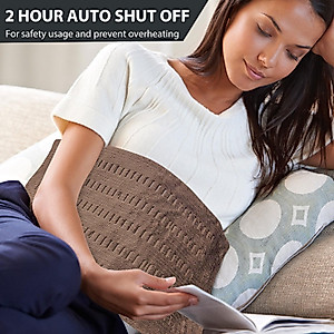 ZXU Electric Heating Pad for Back Pain and Cramps Relief, 12” x 24” Ultra Soft Hot Heated Pad with Moist Heat Therapy and Auto Shut-Off for Neck,Shoulder, Machine Washable