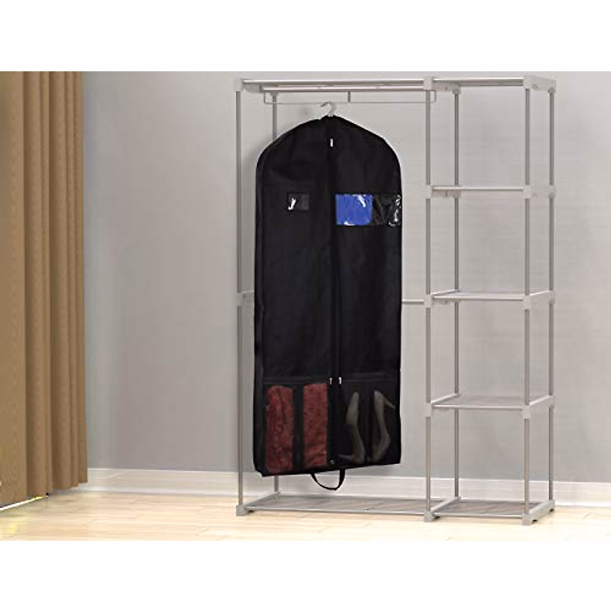 Simplehousware 54-Inch Heavy Duty Garment Bag w/Pocket for Suits, Tuxedos, Dresses, Coats