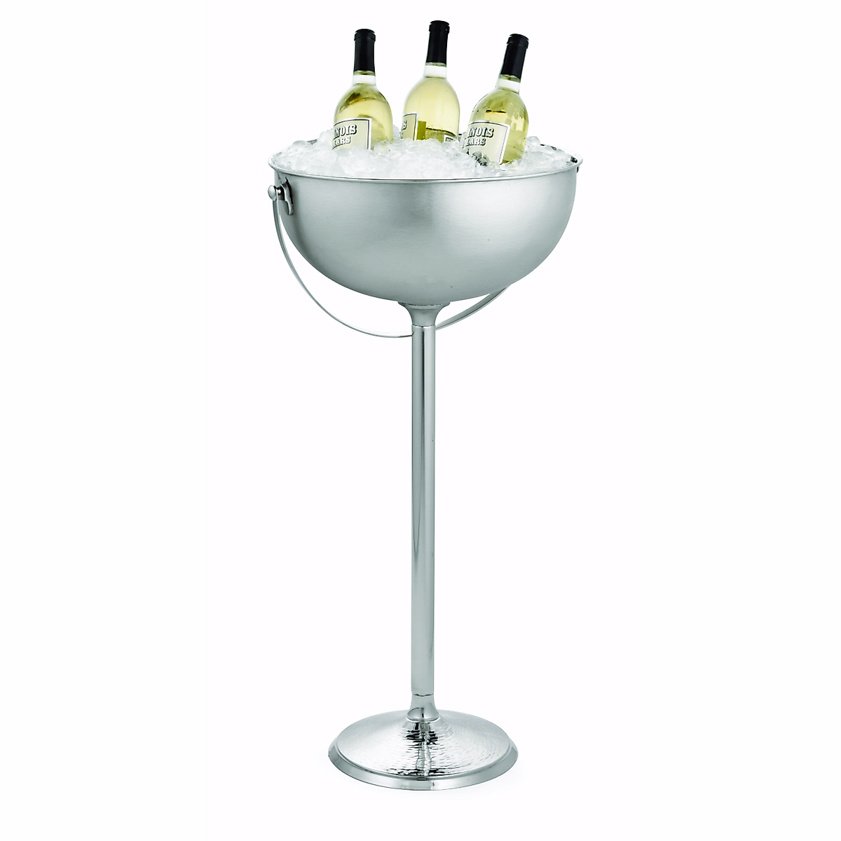 TableCraft RS2132 Remington Collection Round Beverage Stand with Handle, 16.3-Inch by 16.3-Inch by 20-1/2-Inch,Silver