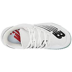 New Balance Men's FuelCell 4040 V6 Turf-Trainer Baseball Shoe, White/Black, 9