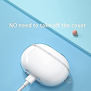 JIML Compatible with Beats Studio Buds 2021 Case, Soft TPU Skin Case Cover Shock-Absorbing Protective Case with Keychain (Clear)