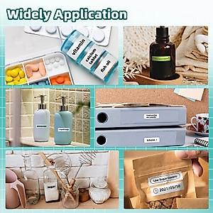 Phomemo Label Maker Machine with Tape, D30 Portable Bluetooth Label Printer for Storage, Barcode, Mailing, Office, Home, Organizing, Mini Sticker Make with Multiple Templates,with 3 Rolls,Green