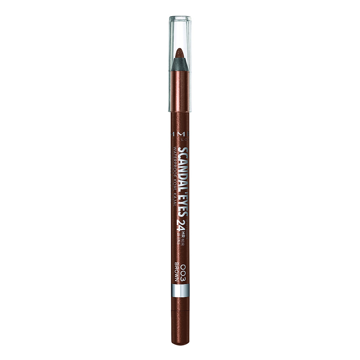 Rimmel London Scandaleyes Waterproof Gel Pencil Eyeliner, Long-Wearing, Ultra-Smooth, Smudge-Proof, 003, Brown, 0.04oz