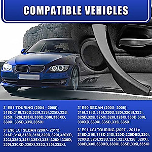 RISTOW for BMW 3 Series E90/E91 Inner Door Handle Replacement Kit, Right Rear Door Handle with Repair Kit Outer Cover+Door Pull Handle Passenger Door Handle (Fits:BMW 323 325 328 330 335 2004-2011)