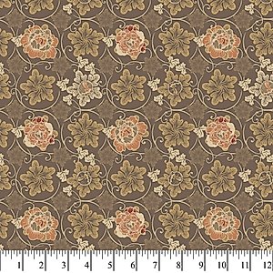 Vine Floral Cotton Fabric by The Yard