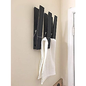 Set of 3 Extra Large Clothespins, Rustic Giant 12 Inch Clothespin, Variety of Colors, Jumbo Clothespin