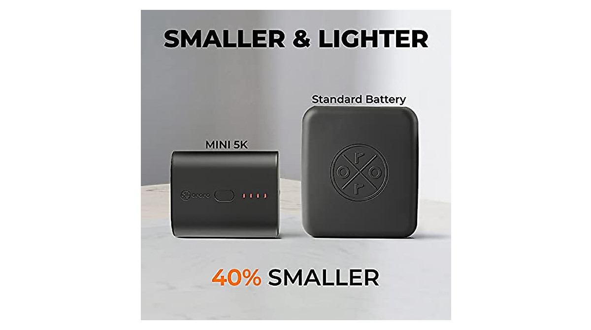 ORORO Ultra-Compact Rechargeable Battery Pack for Heated Clothing