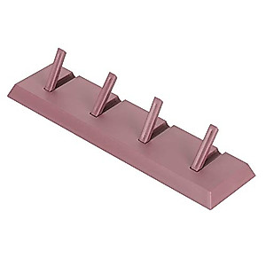 Fydun Wall Row Hook Pu Coat Key Holder Door Hat Hanger for Bathroom Wall Door Decor for Home Use, Multifunctional Accessory (Deep Meat)