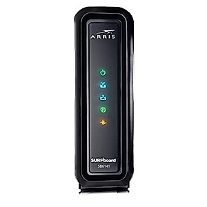 ARRIS SURFboard (8x4) DOCSIS 3.0 Cable Modem, approved for Cox, Spectrum, Xfinity & more (SB6141 Black) (Renewed)