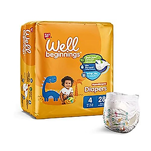 Well Beginnings Premium Diapers, Size 4 (28 Ct)1.0set