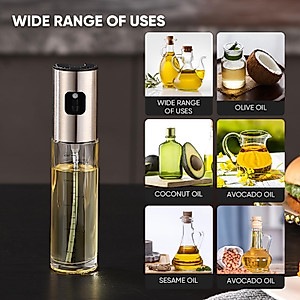 Oil Sprayer for Cooking, Olive Oil Sprayer Mister, 105ml Olive Oil Spray Bottle, Olive Oil Spray for Salad, BBQ, Kitchen Baking, Roasting