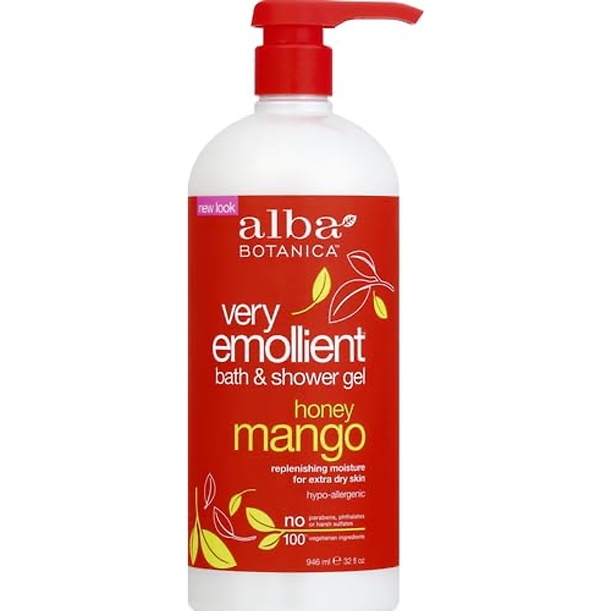 Alba Botanica Very Emollient Body Wash, Honey Mango, 32 Oz