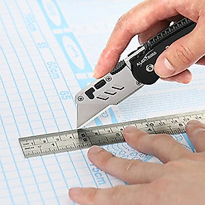 ALBATROSS UPK001 Utility Knife,Quickly Change Blades, Black Folding Pocket Knife Used for Cartons, Cardboard and Boxes