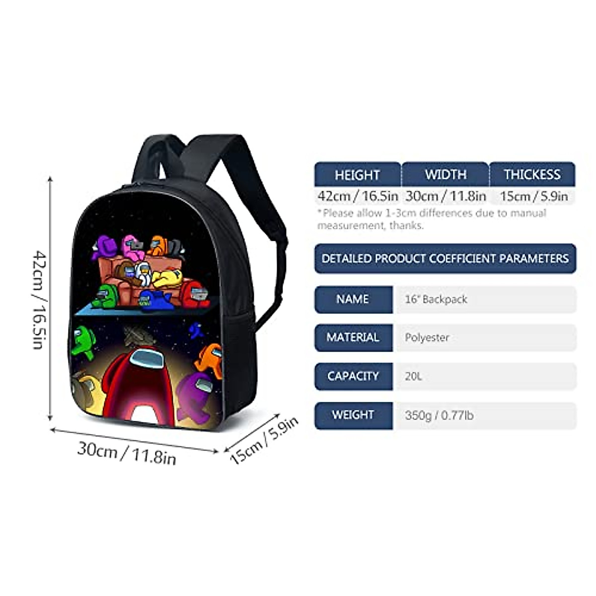 Mobyat Backpack Lightweight Bag Water Resistant Casual Daypack Travel Business Bag for Men Women 16in