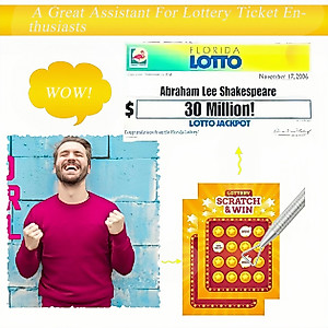 Metal Lottery Scratcher, Scrigit Scraper Tool, Lotto Scratcher Label Scraper for Lottery Ticket, Ticket Roll, Scratch Off The Hard to Remove Pin Numbers on Present Cards and As a Secret Present