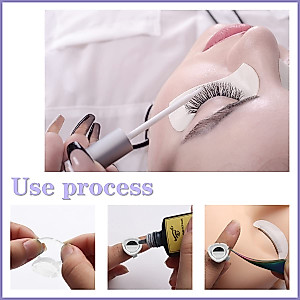 Limko Glue Rings 100PCS Cute Glue Cups Eyelash Glue Holder Makeup Cup for Lash Extensions Supplies (Triangle White)