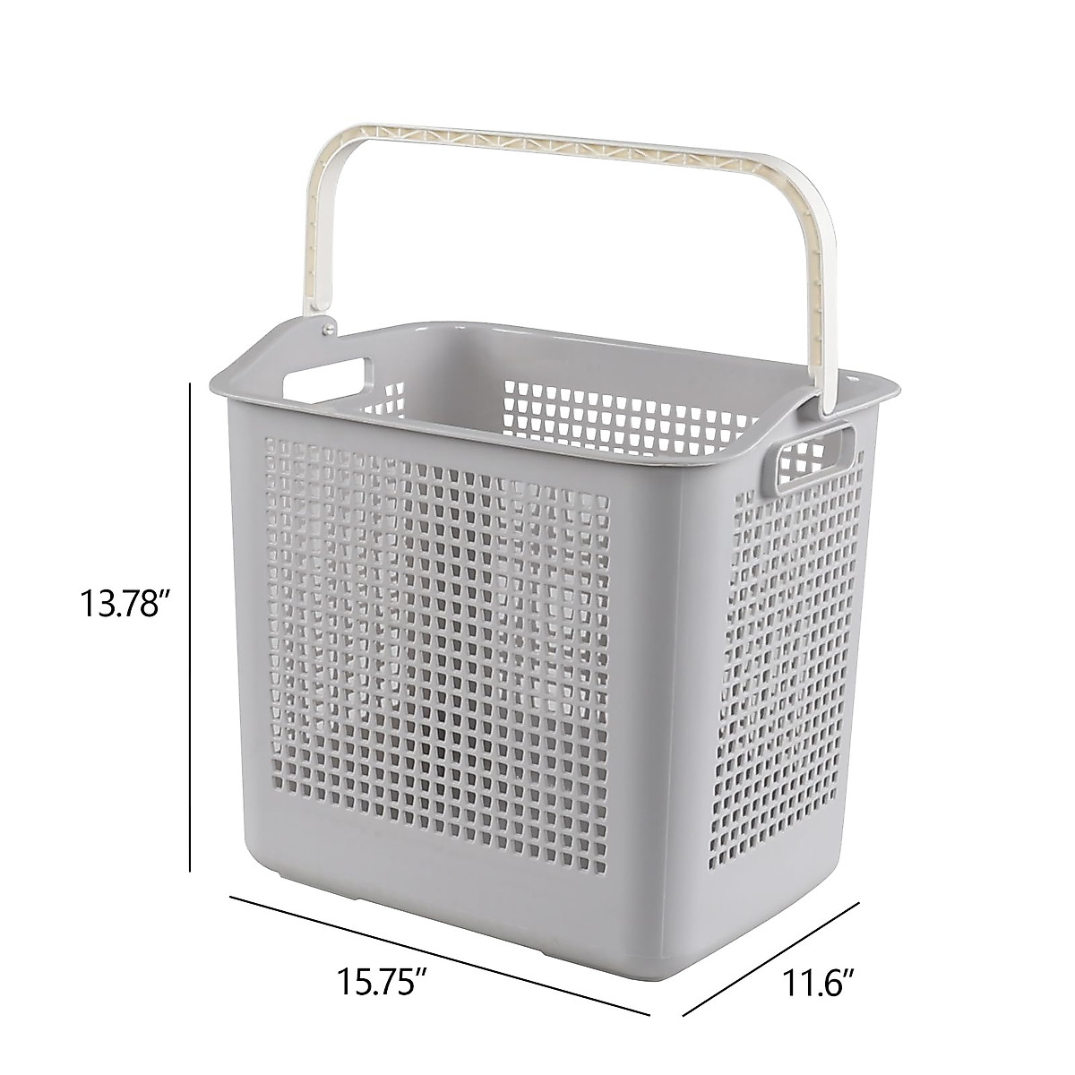 Knifefish 35 L 4 Packs Plastic Laundry Basket with Handle, Portable Laundry Hamper for Bathroom Bedroom and College