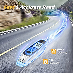 DOQAUS Digital Meat Thermometer, Instant Read Food Thermometer for Cooking Kitchen Candy with Super Long Probe for Turkey Water Grill Smoker Oil Deep Fry