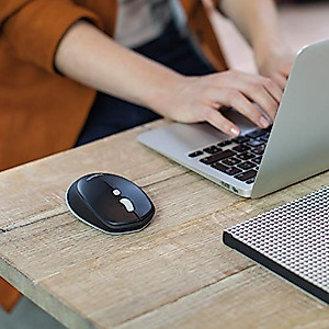 Logitech M535 Bluetooth Mouse Compact Wireless Mouse with 10 Month Battery Life Works with Any Bluetooth Enabled Computer, Laptop or Tablet Running Windows, Mac OS, Chrome or Android, Gray - Black
