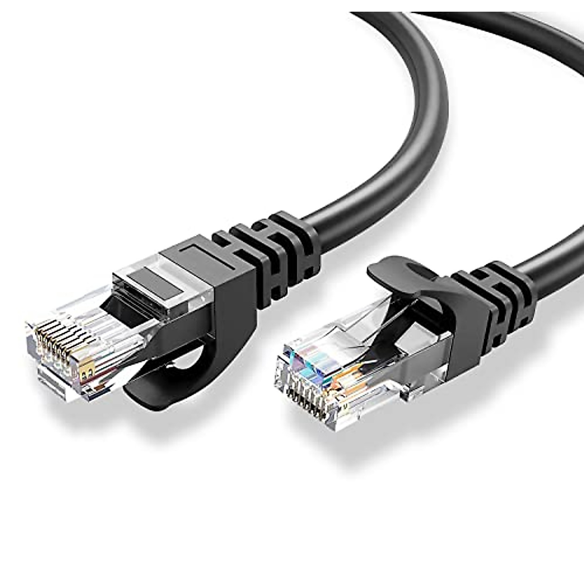 MAXLIN CABLE Cat6 Ethernet Cable for Gaming Black 200ft LAN Network Patch Cord Wire - High Speed Internet Cable, RJ45, 24AWG, 500MHz Connectors for Router Modem, Compatible with PS3 PS4 PS5