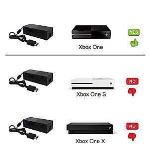 Upgraded Wall Charger for Xbox One Power Supply Brick, AC Adapter Charger with Power Cord for Xbox 1 Console, US Plug 100V-240V