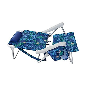 Hurley Deluxe Backpack Outdoor Chair, One Size, Lightweight, Alloy Steel, Blue