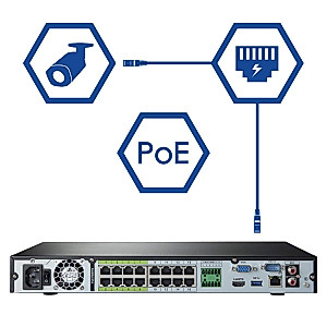 Lorex N882A38B 32 Channel, 16 PoE Port, 4K 2x4TB IP Ultra HD Pro Series Security System NVR with Lorex Cloud Connectivity, Audio, Multiple Recording Modes, Black (Recorder Only)