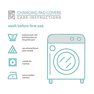 Hello Spud Ombre Organic Cotton Changing Pad Cover, 32" x 16" x 5", Multi