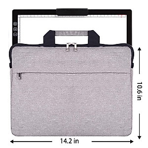 YINGWOND Rechargeable A4 LED Light Pad with Padded Case, Tracing Light Box w/Riser Stands and Paper Clip, 6 Levels of Brightness, Type-c Cable, Wireless Diamond Painting Light Board