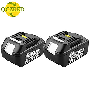 QCZRED 18V 5.0 Ah BL1850B Battery with DC18RC Charger Compatible with Makita 18 Volt LXT Battery BL1830 BL1850 BL1840 BL1850B BL1845 BL1815 BL1820 BL1860B
