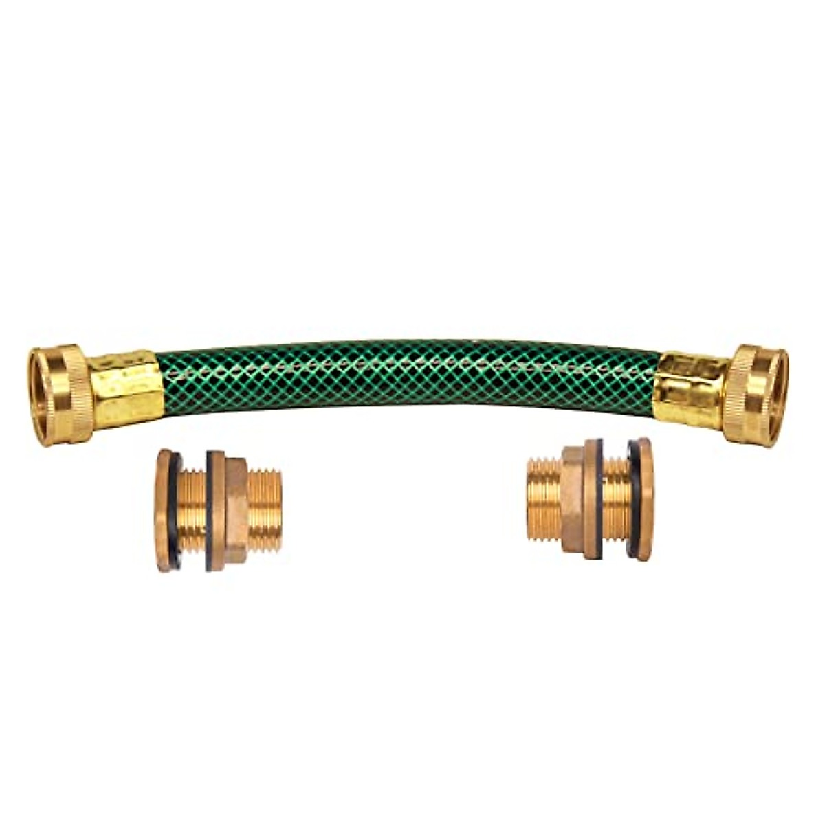 RAINPAL Rain Barrel Linking Kit (Upgraded Thicker Bulkhead Fittings and One 8 inch 3/4" I.D. hose) (RBL020)