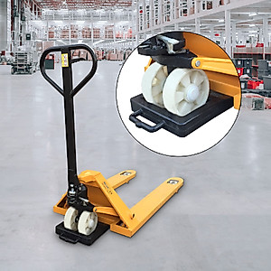 Rubber Heavy Duty Pallet Jack Wheel Chock 2 Pack, Premium Pallet Jack Stopper for Truck 14.2" Length x 11.2" Width x 2" Height (Black, 2 Packs)