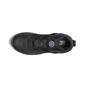 Icebug Mens Stavre BUGrip GTX Hiking Boot with Carbide Studded Traction Sole, Black/Petroleum, 09.5