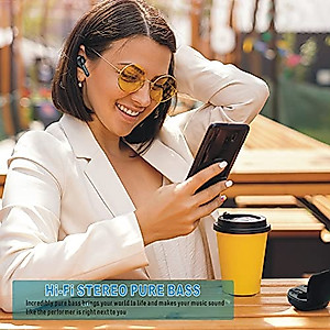 Mserim Wireless Earbuds, Bluetooth Earbuds, Clear Call Headphones with Microphone,IPX5 Waterproof Earphones,30 Hours Playtime, Voice Assistant, for iPhone Android PC Music Sport(Black)