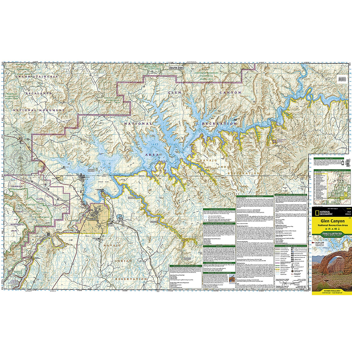 Glen Canyon National Recreation Area (National Geographic Trails Illustrated Map)