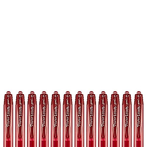 Paper Mate 1746326 Gel Pens, Medium (0.7mm), Red, 12 Count