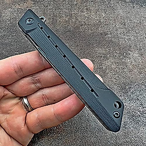 VORTEK Ball Bearing Pivot System Folding Pocket Knife, Everyday Carry, 8Cr13MOV Tanto Blade