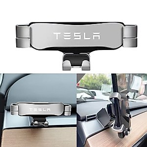 KIKIMO Adjustable Phone Holder for Tesla Model 3/Y 2021 - 360 Rotating, Compatible with Blackberry, Samsung, iPhone - Made from ABS Material