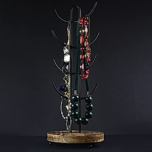 Tribello Coffee Mug Tree for Counter, Large Steady Coffee Cups & Tea Mug Tree Stand, Modern Farmhouse Kitchen Countertop Coffee Cup Holder - Large 8 Mug Holder