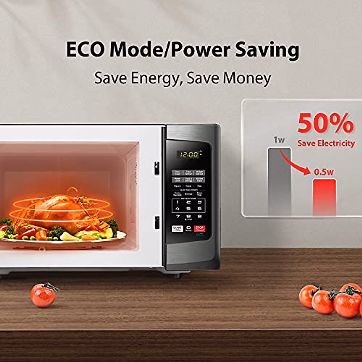 Frigidaire EFR341, 3.2 cu ft 2 Door Fridge and Freezer, Platinum Series, Stainless Steel, Double & Toshiba EM925A5A-BS Microwave Oven, 0.9 Cu Ft/900W, Black Stainless Steel