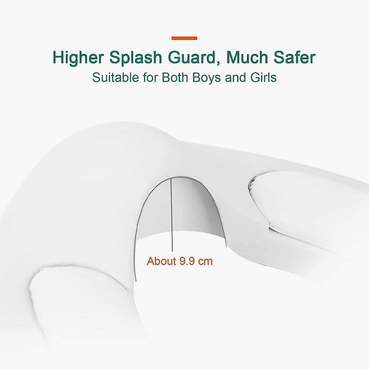 AGAKY Child Toilet Seat, Baby Toilet Reducers, Child Toilet Seat with Armrest and Backrest, Boys Girls Toilet Reducer Suitable for Round and Oval Toilets White