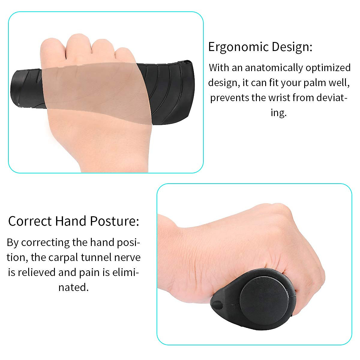 Allnice Bike Handlebar Grips Comfort Bike Grips Fit for 22.2mm Bicycle Handlebar (Black) (AB)