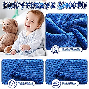 10 Pieces Baby Blankets Soft Fuzzy Blanket Neutral Toddler Blanket Warm Crib Blanket Cozy Receiving Blanket for Toddler Infant Newborn Stroller Travel Supplies, 10 Colors