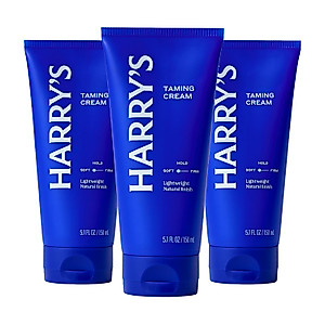 Harry's Hair Taming Cream, Lightweight Hair Styling Cream with Natural Finish, 5.1 Fl Oz, 3 Pack