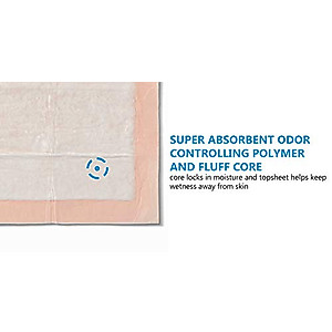 FitRight Heavy Absorbency Disposable Underpads, Super Absorbent Polymer and Fluff Core, 30" x 36", 100 Count