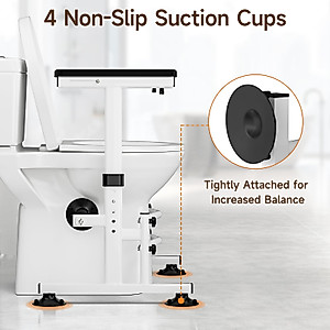 WAYES Toilet Safety Rails - Toilet Arms for Elderly and Disabled, Fit for Most Toilet, Up to 350 Lbs, Adjustable Height & Width