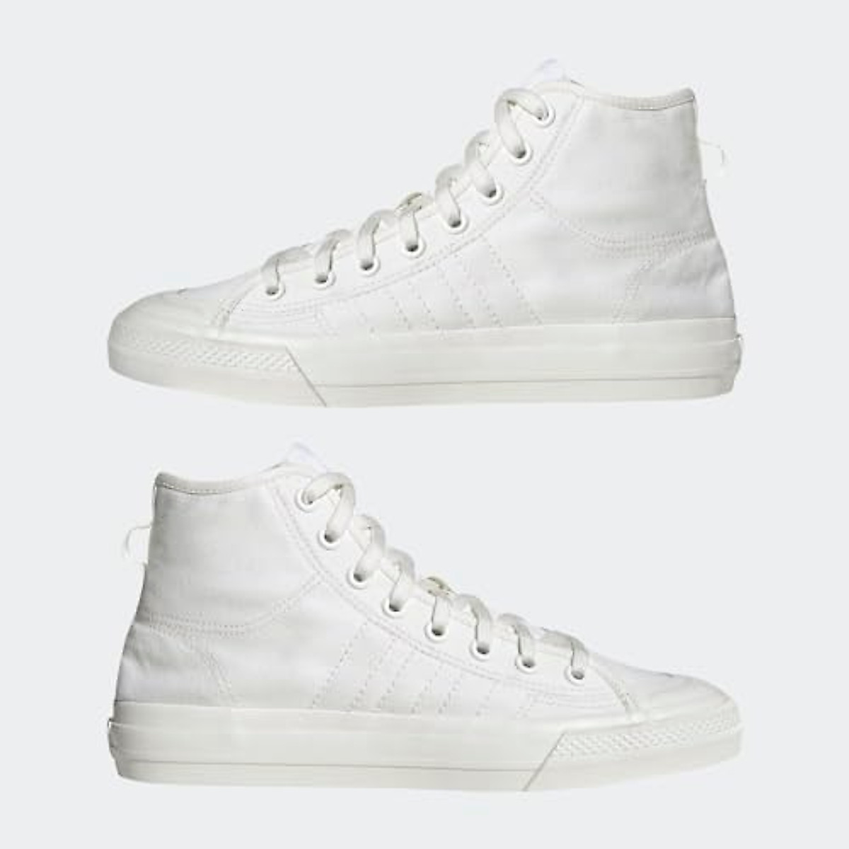 adidas Originals Men's Nizza Hi RF Sneaker, Cloud White/Cloud White/Off White, 10.5