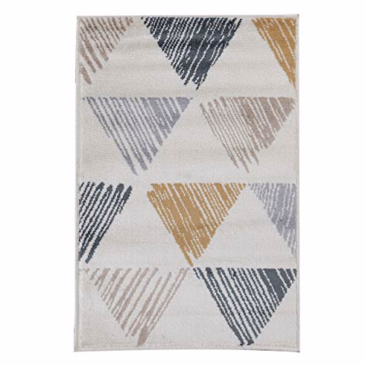 SUPERIOR Adrija Indoor 2' x 3' Area Rug for Living/Dining/Family Room, Bedroom, Kitchen, Playroom, Durable Polypropylene Rug for Home and Office, On Tile & Carpet, Modern Geometric Casual, Bone